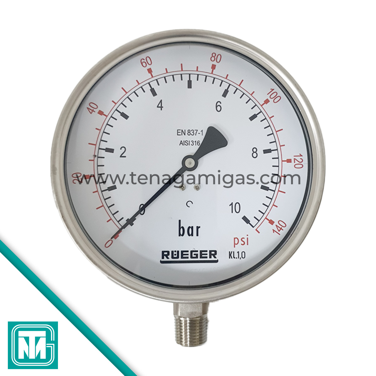 RUEGER PBX 160 XA Pressure Gauge - TENAGA MIGAS SDN. BHD.